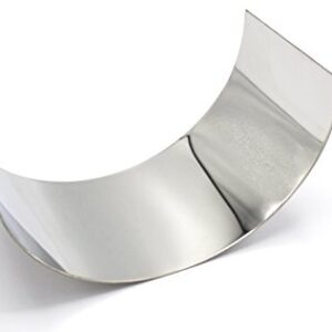 Plane Half Cylinder Concave Stainless Steel Mirror for use with Ray Box - 6.25" x 2.875" - 1mm Thick Approx. - Eisco Labs