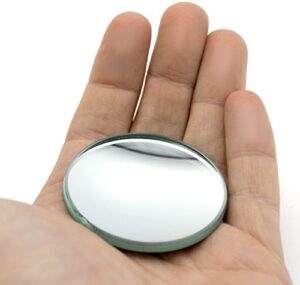 concave mirror, 2" (50mm) diameter, 50mm focal length - round - glass - 3.3mm thick approx. - eisco labs