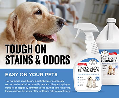 Stuart Pet Supply Co. Professional Strength Pet Odor Eliminator | Urine Odor Remover | Pet Urine Enzyme Cleaner | Pet Stain and Odor Remover | Enzymatic Cleaner for Dog Urine and Cat Urine