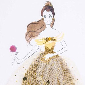 Hallmark Signature Birthday Card for Women (Disney Belle), WHITE (799RZH1058)