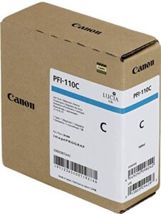 genuine canon ink tank pfi-110c - cyan 160ml - 2365c001aa