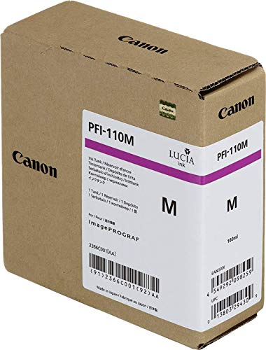 Canon PFI-110 160ml Magenta Pigment Ink Tank for imagePROGRAF TX-2000, TX-3000 and TX-4000 Printers