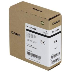 genuine canon ink tank pfi-110bk - black 160ml - 2364c001aa