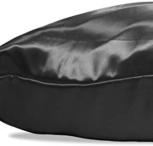 Betty Dain Soft Satin Body Pillowcase, 21 x 54, Black