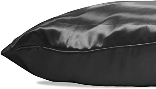 Betty Dain Soft Satin Body Pillowcase, 21 x 54, Black