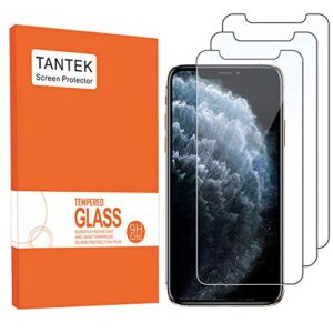 iphone x screen protector, tantek tempered glass/case friendly screen protector for apple iphone x / 10 (2017) (3-pack)