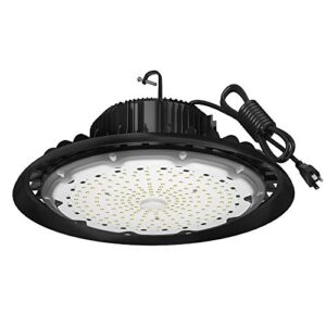 antlux ufo led high bay light, 200w (800w hid/hps replacement), 24000lm, 5000k, ip65 waterproof, us plug, led warehouse lights, industrial workshop high bay led lighting fixtures