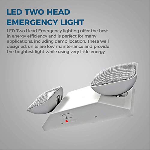 Ciata Led Emergency Lights for Business, for Home Power Failure - Ultra-bright Led Emergency Lights with Battery Backup, Fire Emergency Lights, Made from Engineering-grade Thermoplastic - 6 Pack