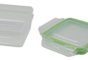 16 Piece Clip Lock Food Container Storage Set - Microwave & Dishwasher Safe Kitchen Box