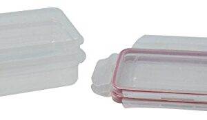 16 Piece Clip Lock Food Container Storage Set - Microwave & Dishwasher Safe Kitchen Box