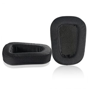 jarmor replacement memory foam & mesh fabric ear cushion pads cover for logitech g633 g933 headphone only (black)