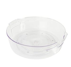 kitchen spaces turntable food storage organizer for fridge and pantry, 11.5" x 3.3", clear