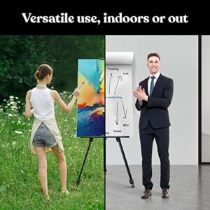 Portable Artist Easel Stand - Adjustable Height Painting Easel with Bag - Table Top Art Drawing Easels for Painting Canvas, Wedding Signs & Tabletop Easels for Display - Metal Tripod - 21x66 inches