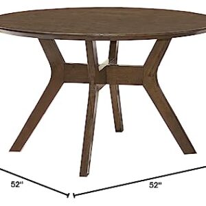 Homelegance Edam 52" Round Dining Table, Oak