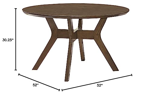 Homelegance Edam 52" Round Dining Table, Oak