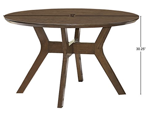 Homelegance Edam 52" Round Dining Table, Oak