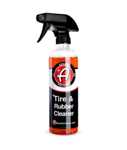 adam's polishes tire & rubber cleaner (16 oz) - removes discoloration from tires quickly - works great on tires, rubber & plastic trim, and rubber floor mats