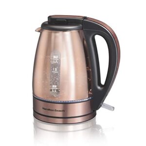 hamilton beach 1.7l cordless glass electric kettle 40866