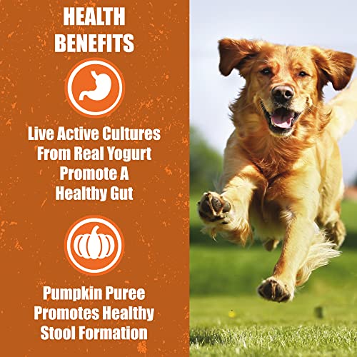 Whole Life Pet Human Grade Probiotic Dog Treats - Pumpkin & Yogurt – Easy Digestion, Firmer Stool, Sensitive Stomachs - Made in The USA