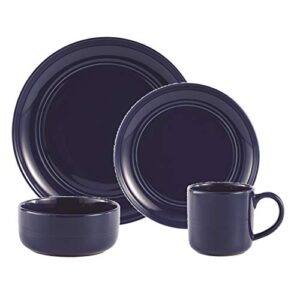 dinnerset 16pcs navy stoneware ridge