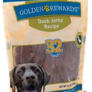 Golden Rewards Duck Jerky Dog Treats, 32 oz