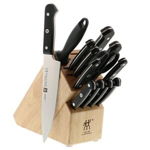 henckels zwilling j.a. henckels zwilling gourmet 14-pc knife block set, 3.15 pound, black/stainless steel