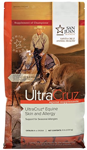 UltraCruz Equine Skin and Allergy Supplement for Horses, 10 lb, Pellet (80 Day Supply)