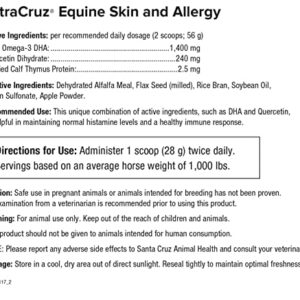 UltraCruz Equine Skin and Allergy Supplement for Horses, 10 lb, Pellet (80 Day Supply)