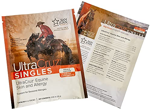 UltraCruz Equine Skin and Allergy Supplement for Horses, 120 Single Servings, Pellet (60 Day Supply)