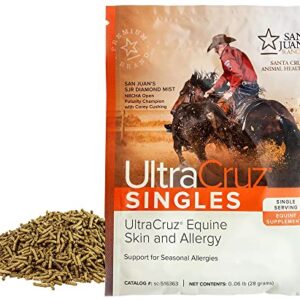 UltraCruz Equine Skin and Allergy Supplement for Horses, 120 Single Servings, Pellet (60 Day Supply)