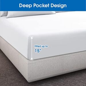 HOMEIDEAS Queen Size Bed Sheets - 6 Piece Set (White) - Extra Soft Brushed Microfiber 1800 Bedding Sheets, Deep Pocket, Wrinkle & Fade Free