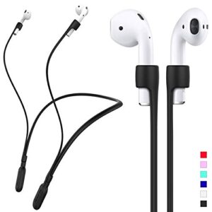 gogosodu compatible airpods strap, silicone anti-lost wire cable connector sports neckband compatible for airpods pro 2nd/ airpods pro 1st/ airpods 3, 2, 1, black