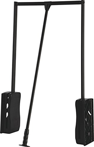 Pull Down Closet Rod, 26 lbs load capacity (Black powder-coated, 26" - 35 1/16")