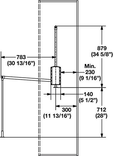 Pull Down Closet Rod, 26 lbs load capacity (Black powder-coated, 26" - 35 1/16")