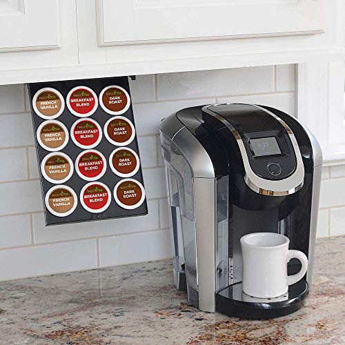 PERFECT POD EZ-Shelf Under Shelf Storage for K Cups, Coffee Holder Compatible with Keurig K Cup Coffee Pods, Space-Saving Under Counter Cabinet Coffee Pod Holder