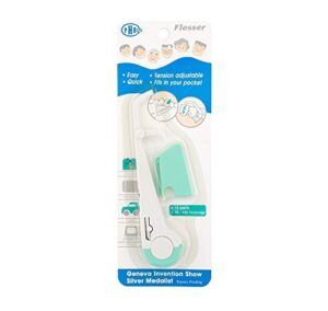 tension adjustable and reusable pocket flosser (5 pack)