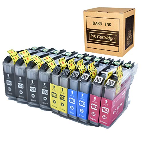 Luckytime Compatible Ink Cartridge Replacement for Brother LC103 Work With Brother MFC J4310DW J4410DW J4510DW J4610DW J4710DW J6520DW J6720DW J6920DW J450DW J470DW J650DW J870DW 10-PACK