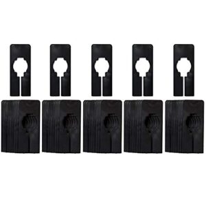 NAHANCO QSDBBLANK50, Black Rectangular Clothing Size Dividers, Blank, Kit of 50