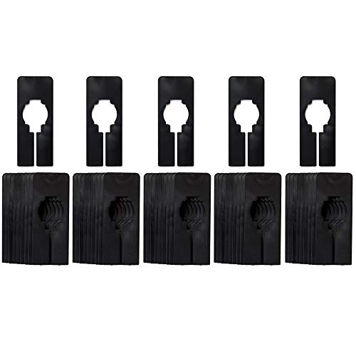 NAHANCO QSDBBLANK50, Black Rectangular Clothing Size Dividers, Blank, Kit of 50