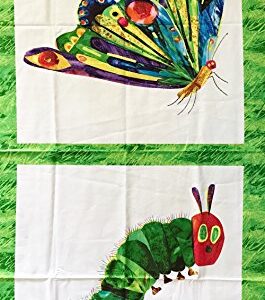 "The Very Hungry Caterpillar" Fabric Pillow Panel - Designed by Eric Carle (Great for Quilting, Sewing, Craft Projects, Wall Hangings, and More) 22" x 44"