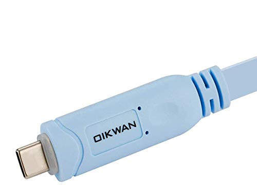 USB-C Cisco Console Cable,OIKWAN 6ft USB Type C to RJ45 Serial Adapter Essential Accessory of Cisco, NETGEAR, Ubiquity, LINKSYS, TP-Link Routers/Switches for Laptops