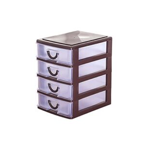 bombomfun 4-floor plastic drawer small tower storage unit office cosmetic home organiser