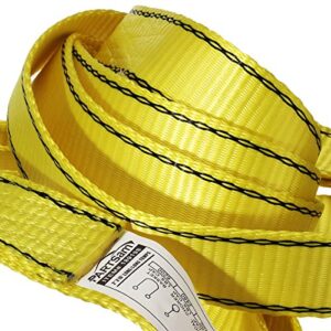 Partsam Premium 1Pcs Crane Towing Strap 10feet x 2inch Durable 3400Dtex - Heavy Duty Web Sling - Corrosion Resistance Polyester Industrial Flat Eye-Eye Ropes