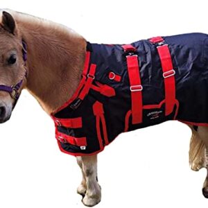 CHALLENGER 56" 1200D Miniature Weanling Donkey Pony Horse Foal Winter Blanket Red BLK 51946