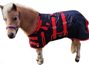 challenger 40" 1200d miniature weanling donkey pony horse foal winter blanket red blk 51946