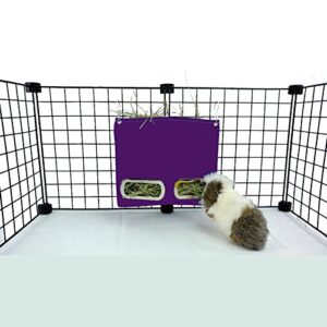 guinea pig hay bag feeder (small, purple)