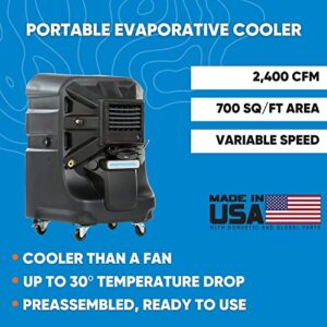 Portacool PACJS2201A1 Jetstream 220 Portable Evaporative Cooler, Black