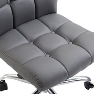 EdgeMod Aria Task Chair in Vegan Leather, Grey