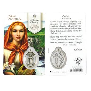 healing saint dymphna prayer card