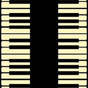 Champion Rugs Music Piano Keys Musical Studio Room Play Keyboard Time Area Rug (5’ 3” X 7’ 5”)